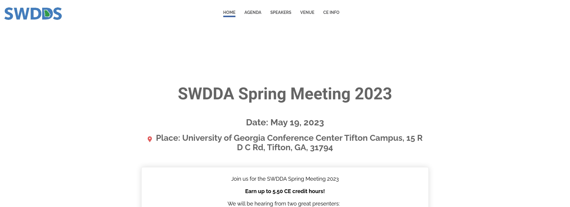 SWDDA Spring Meeting 2023